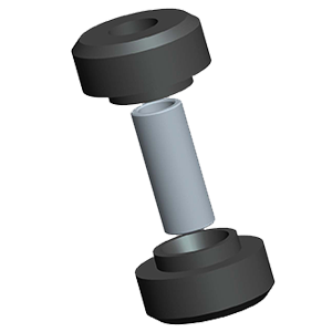 Center Bonded | Rubber Isolator Mounts | Ebco, Inc.